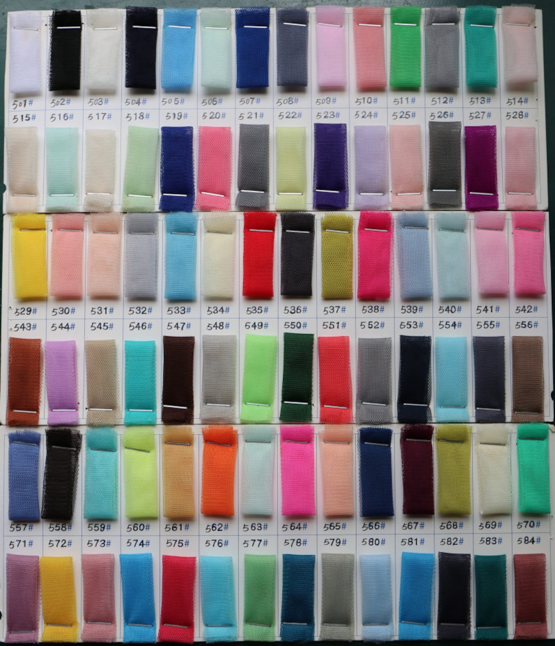 Tulle Sample, Color Template - Etsy