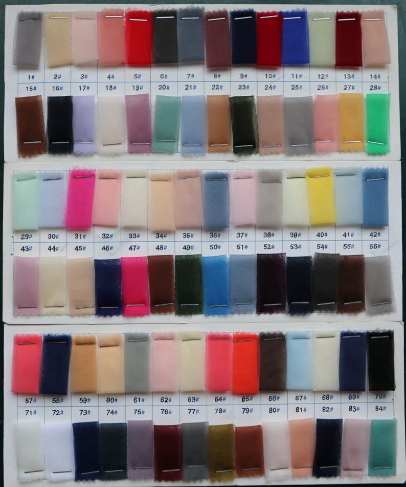 Tulle Sample, Color Template - Etsy