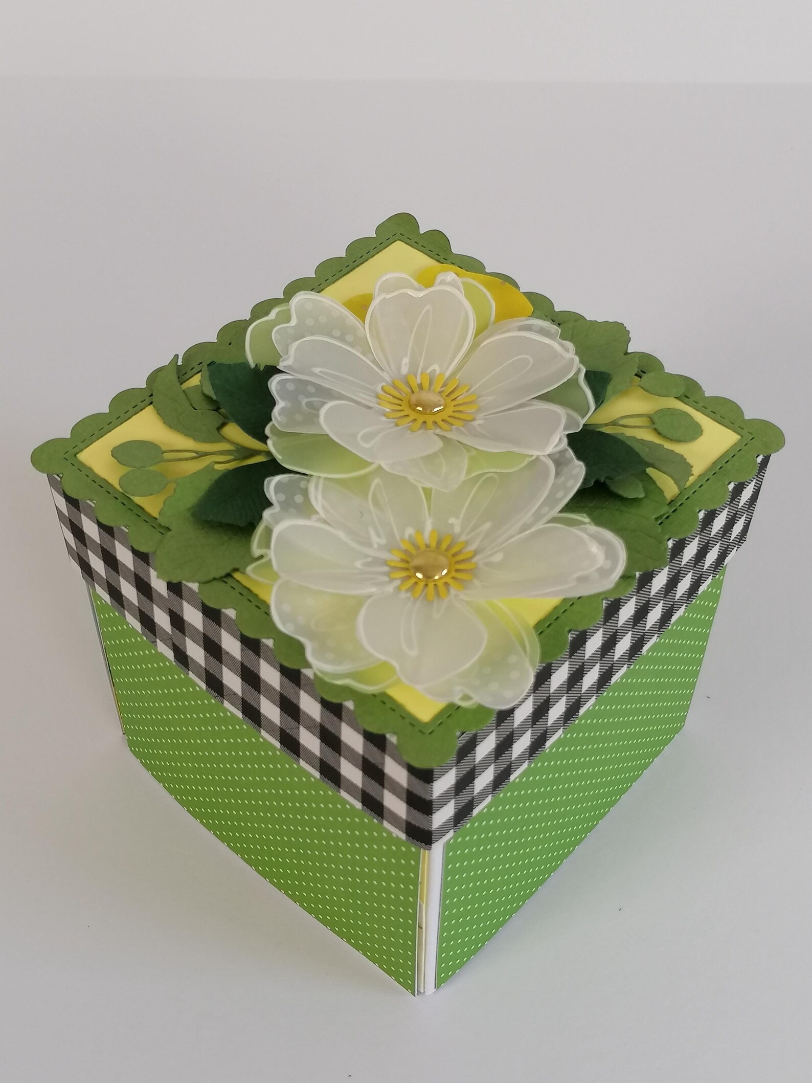 Surprise Gift Box With Pralines, Decorated With Paper Flowers. Sweet ...
