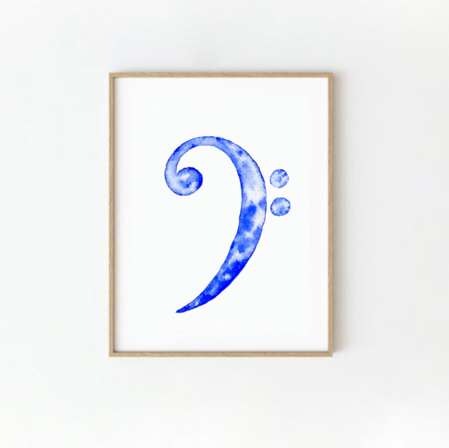 Printable Musician CLEF Watercolor Art Musical Sign Bass - Etsy