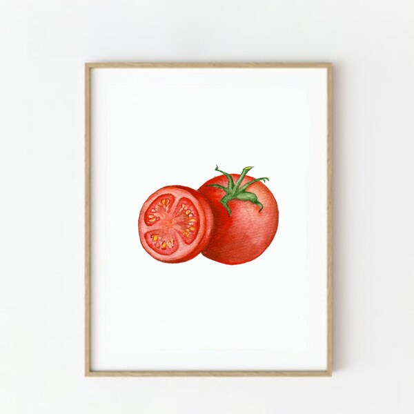Tomato Watercolor - Etsy