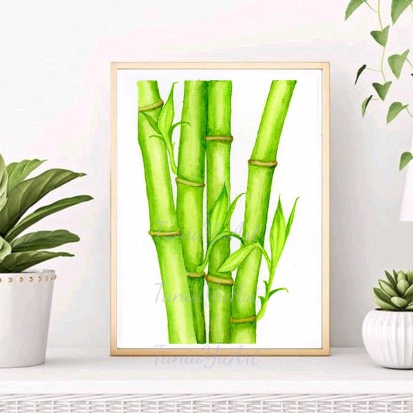 Bamboo Painting - Etsy