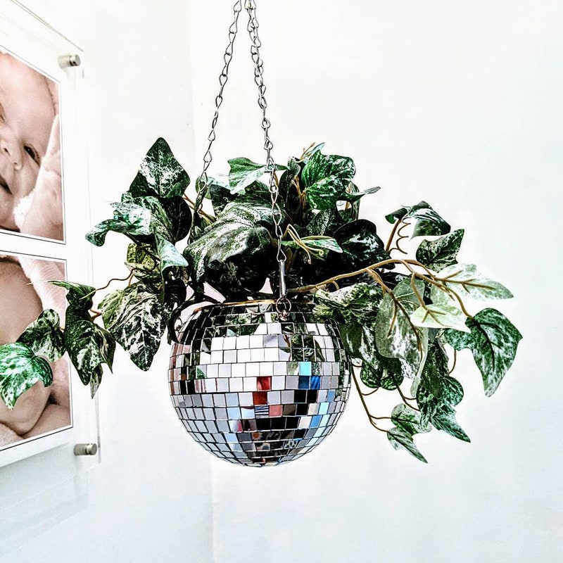 Silver Hanging Planter - Etsy