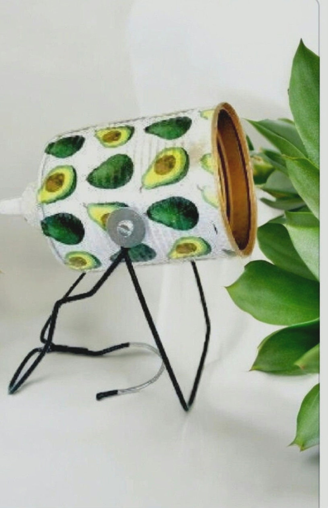 Handcrafted Upcycled Tin Can Lamp With Vintage Floral Design Eco ...