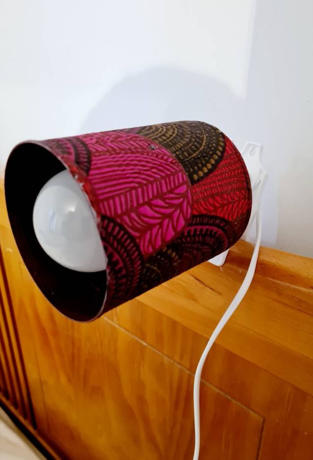 Clip on Night Light Pink Bedside Lamp Clamp Lamp Task Lamp Industrial ...