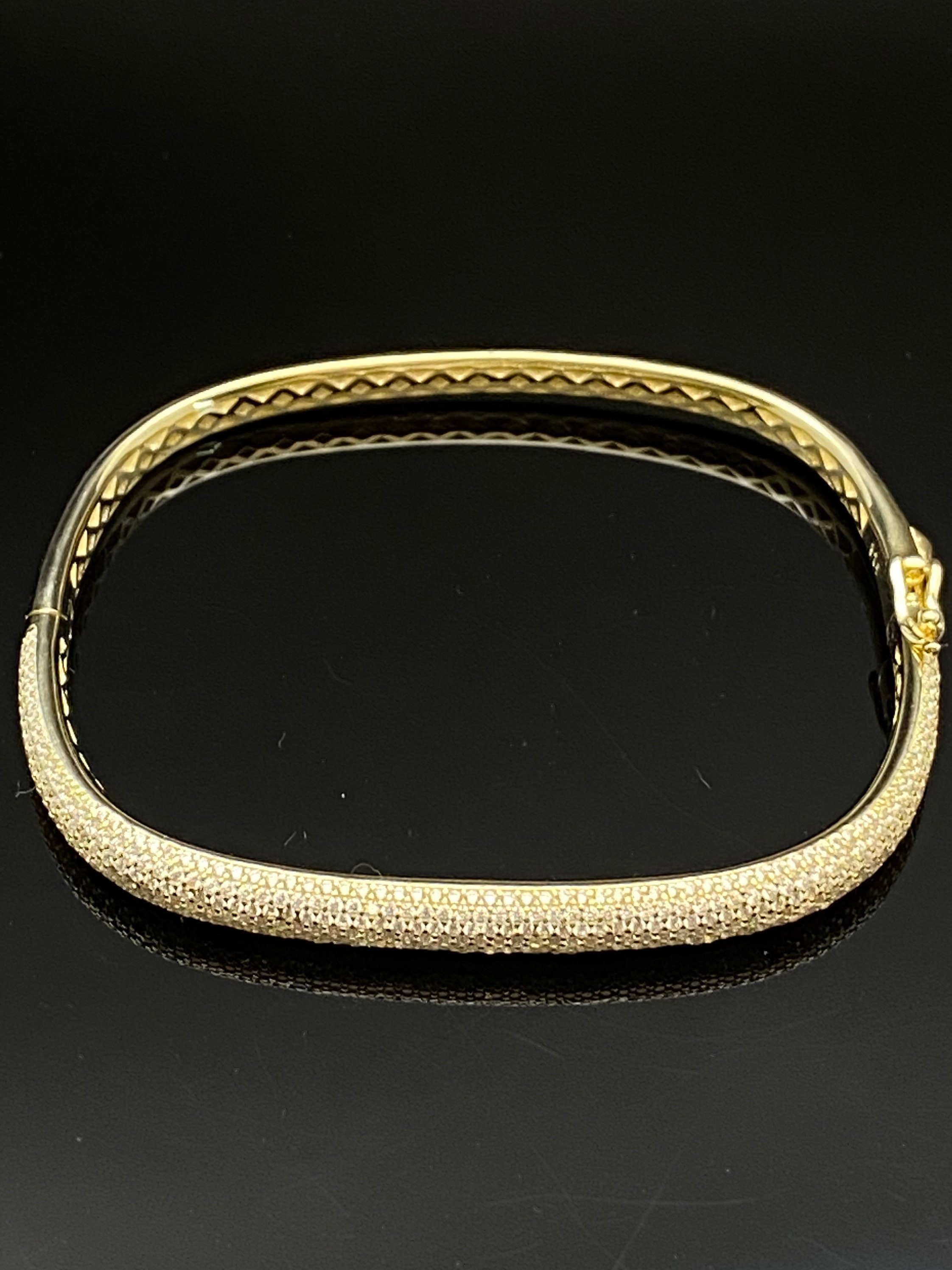 Solid Sterling Silver 925 Yellow Gold Plated 2.00ctw Cubic - Etsy
