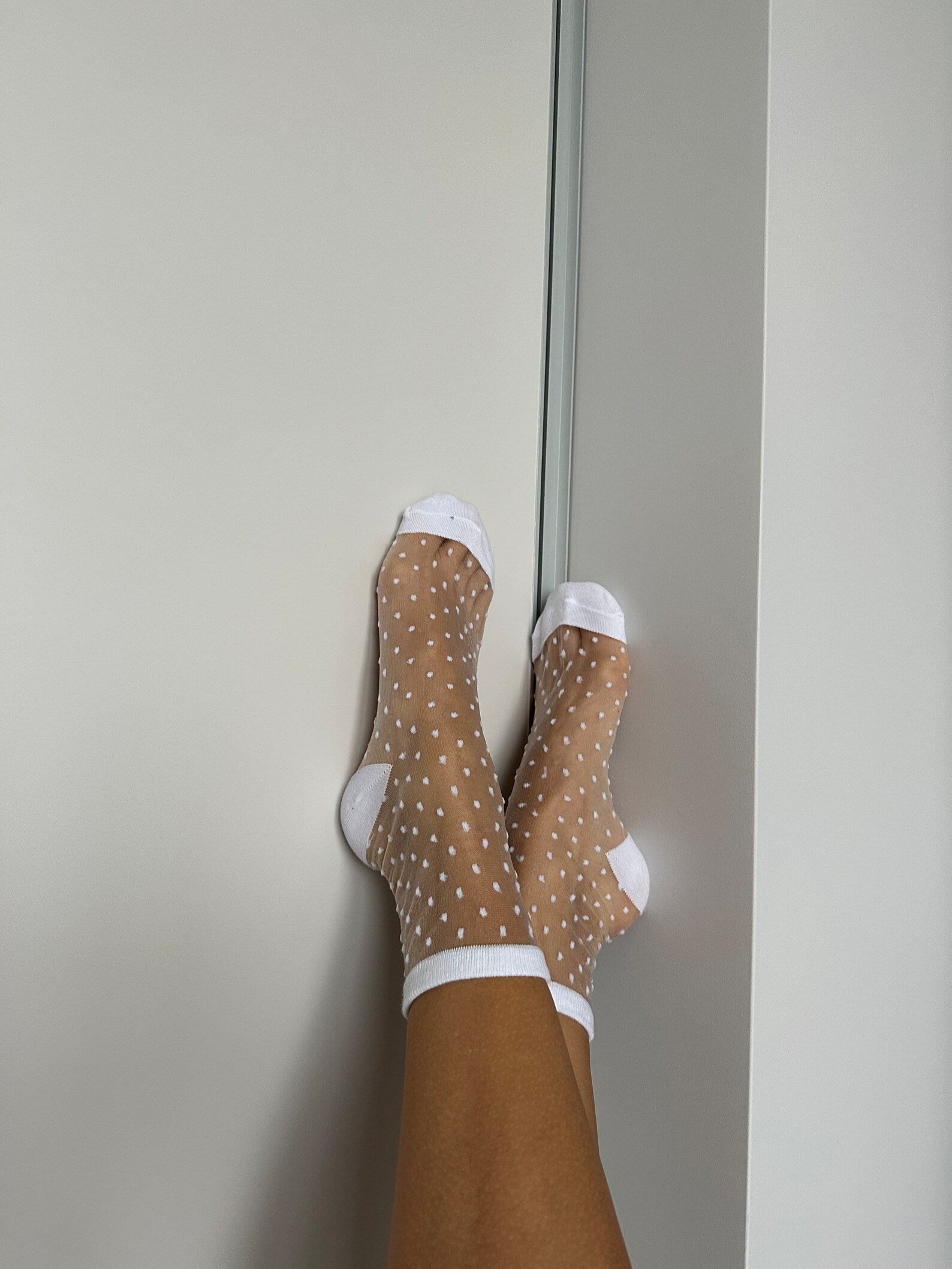Cute Polka Dot Transparent Socks, Mesh Tulle Socks, Fashion Sheer Socks ...