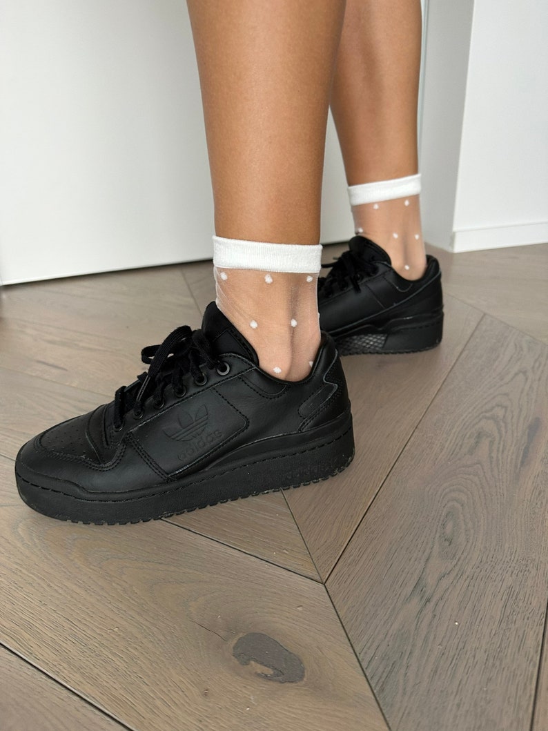 Cute Polka Dot Transparent Socks, Mesh Tulle Socks, Fashion Sheer Socks ...