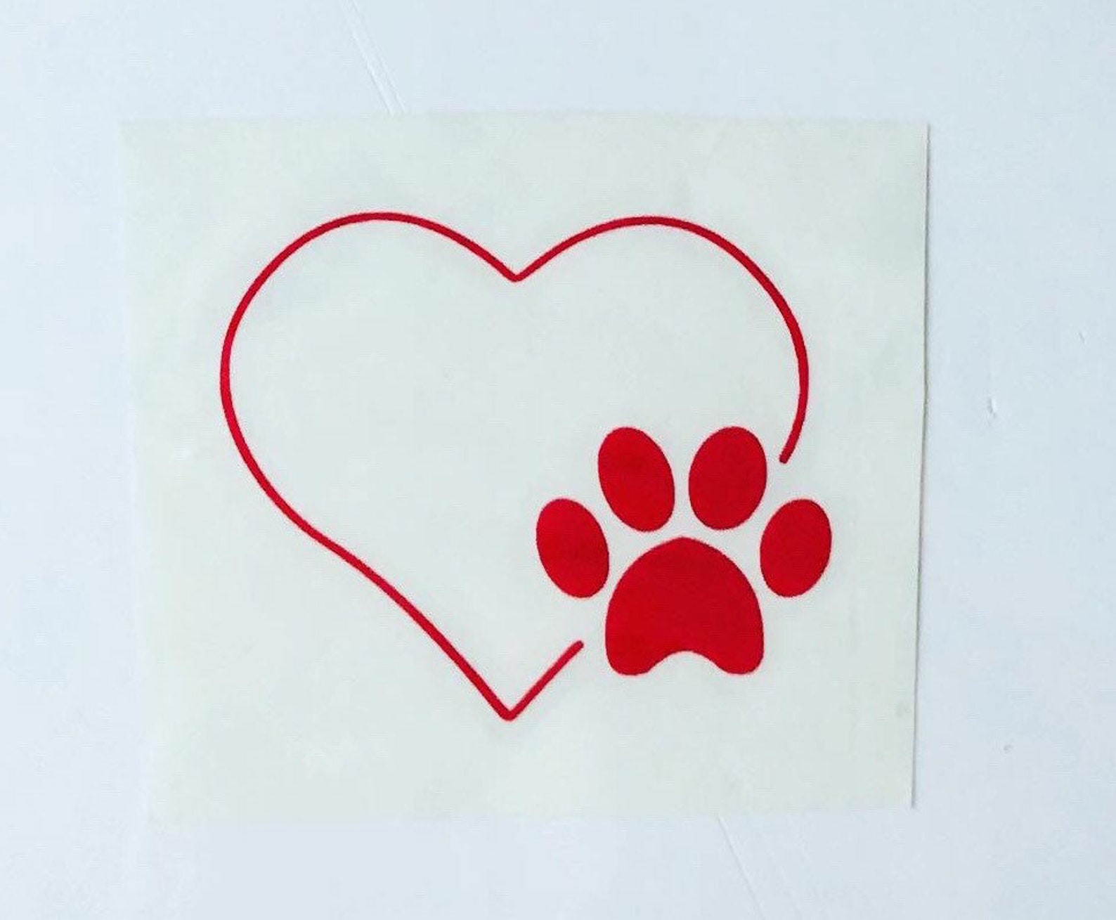 Cat Heart Vinyl Decal Car Window Sticker Animal Adoption - Etsy Ireland