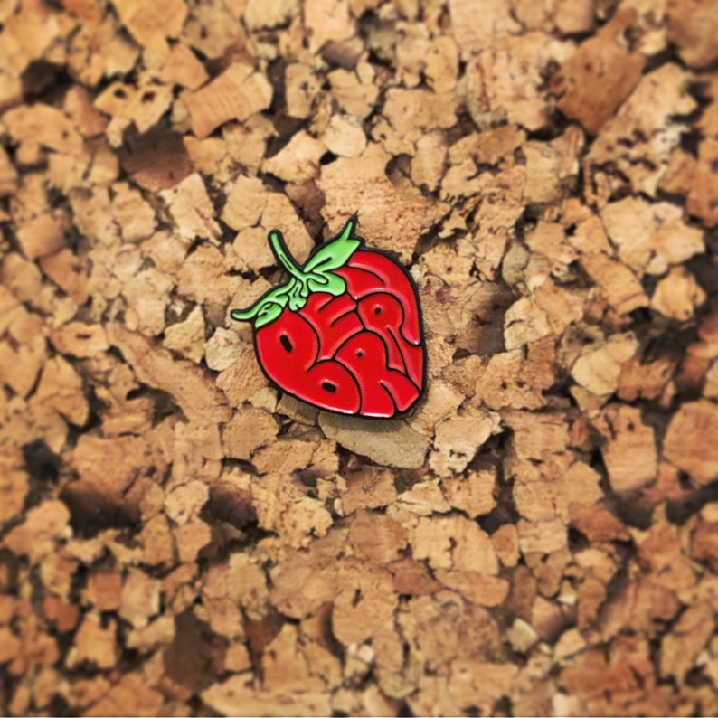 Strawberry Soft Enamel Pin - Etsy