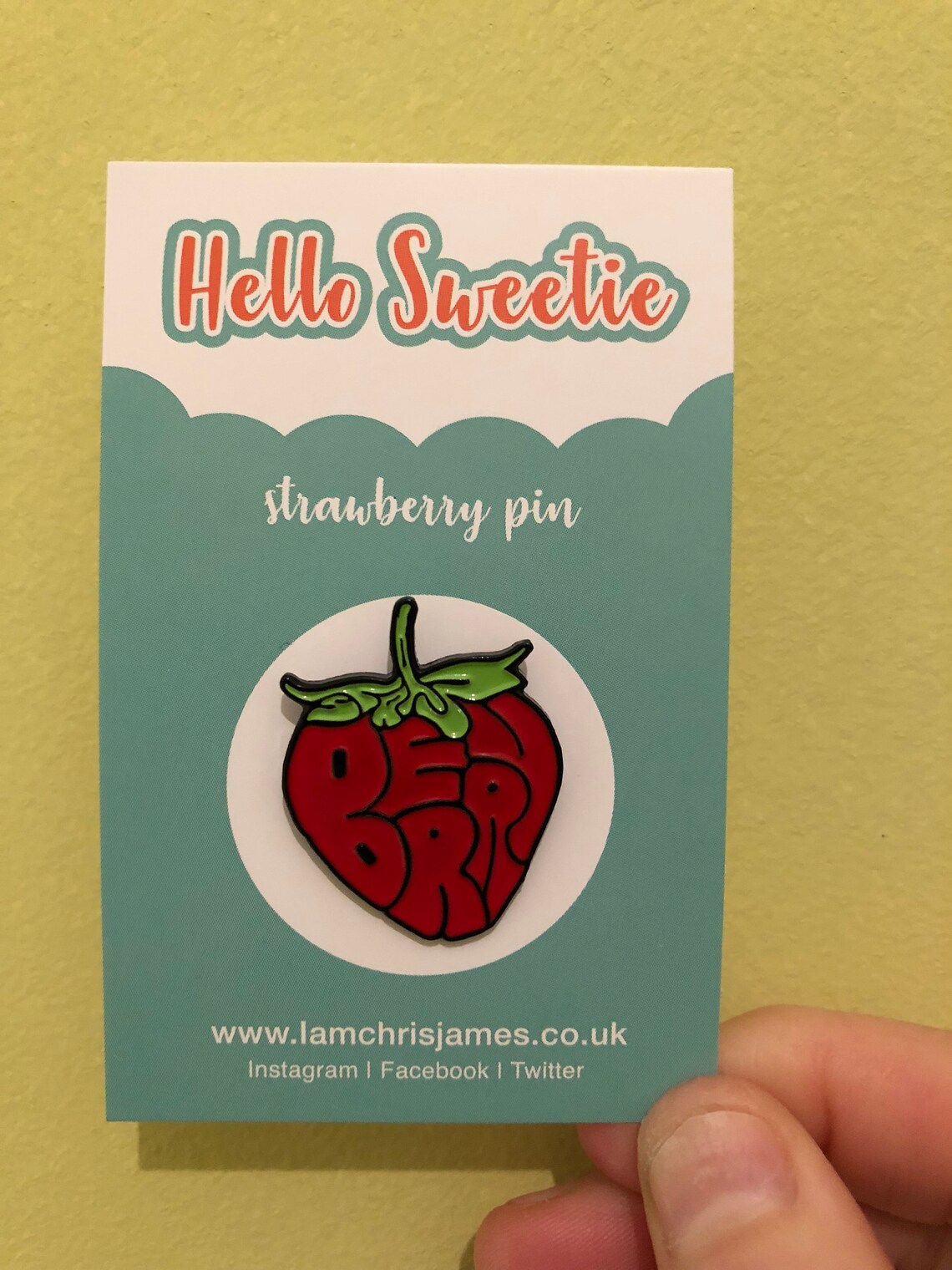 Strawberry Soft Enamel Pin - Etsy