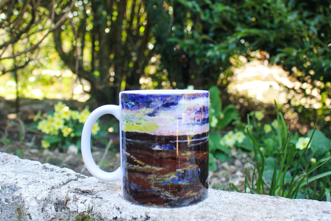 Original Art Mug, Unique Artwork, Ireland Landscape, Custom Made Cup ...