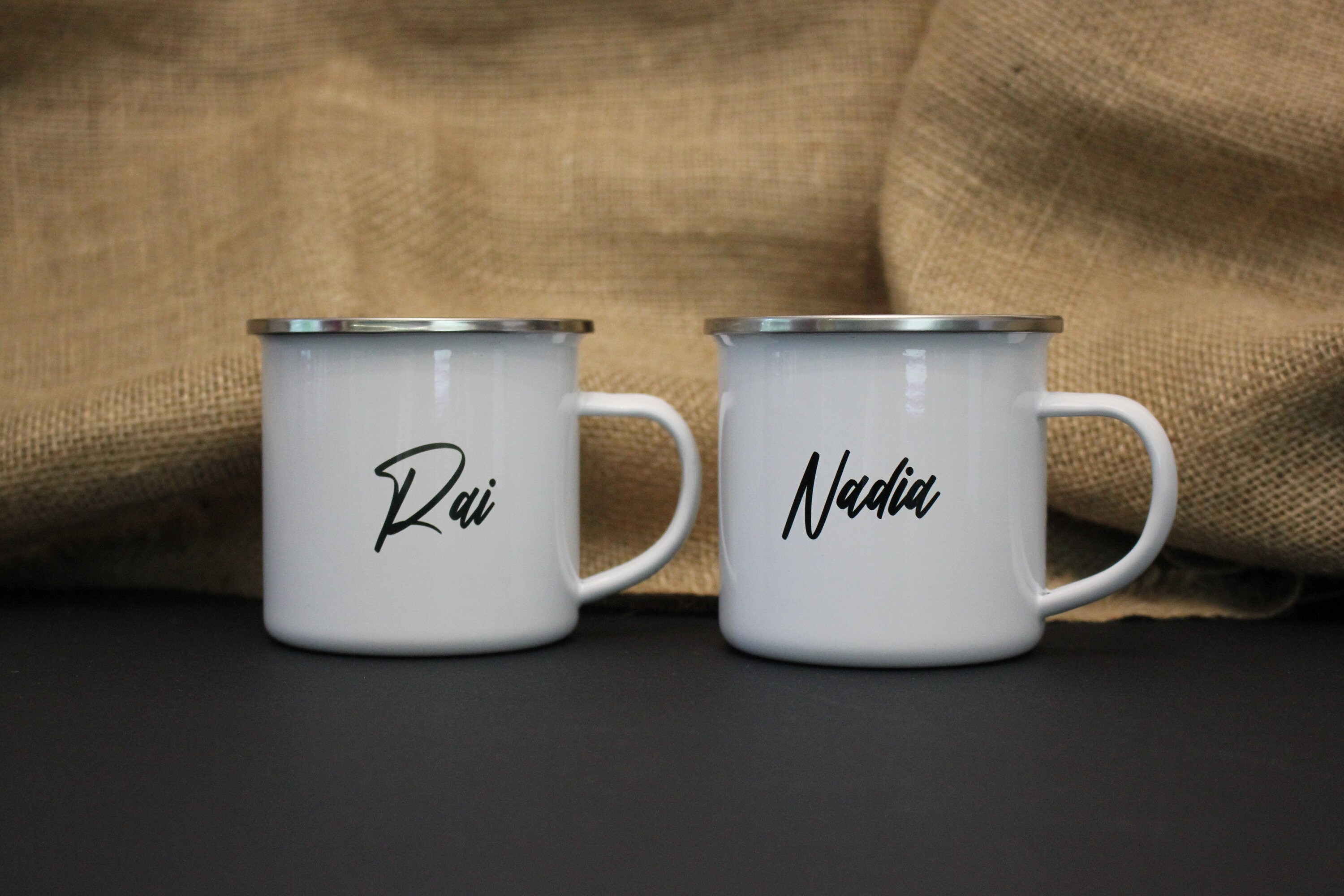 Personalized Enamel Mug, Custom Camping Cup, Anniversary Gift - Etsy