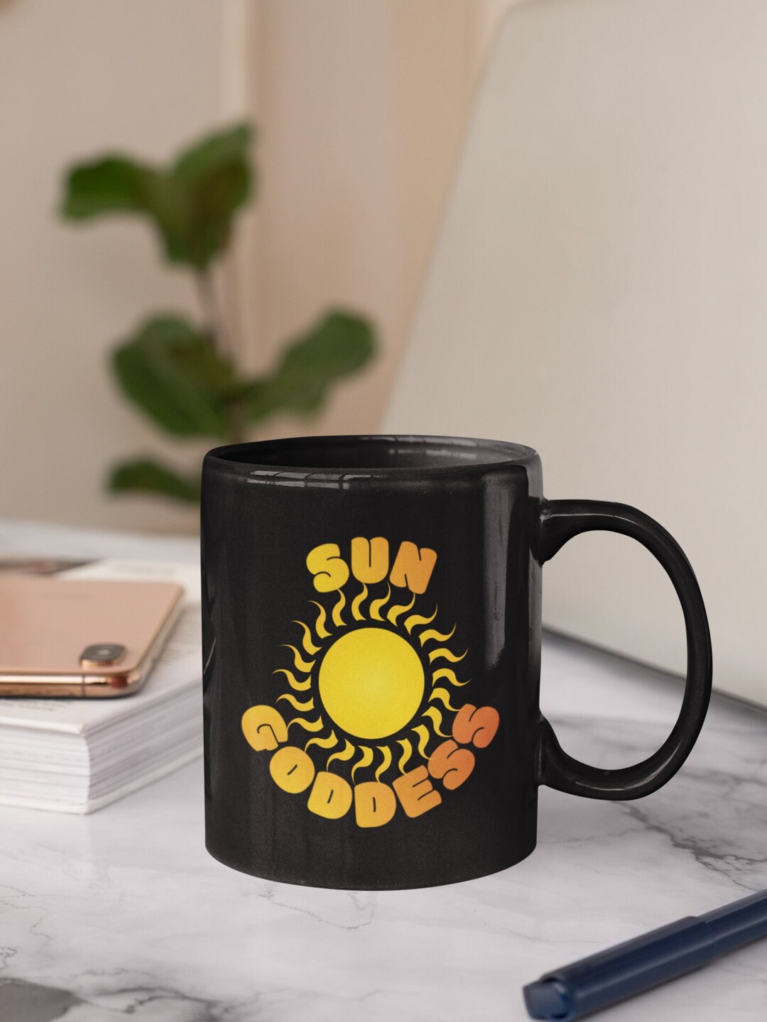 Sun Goddess Ceramic Mug, Goddess Mug, Sun Worshiping Mug, Sun Coffee ...