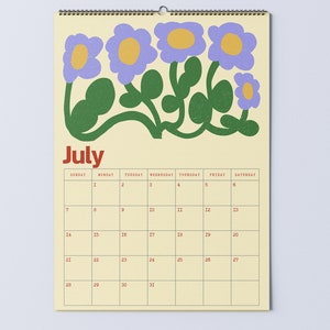 2024 Printable Wall Calendar, Flower Market Calendar, 2024 Calendar ...
