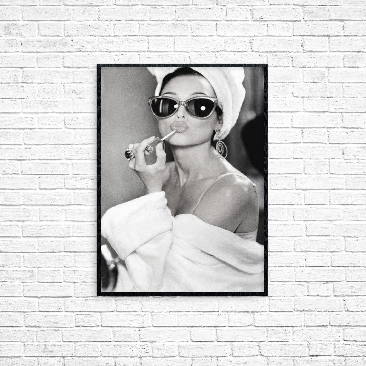 Audrey Hepburn lipstick poster Audrey Hepburn print art Audrey | Etsy