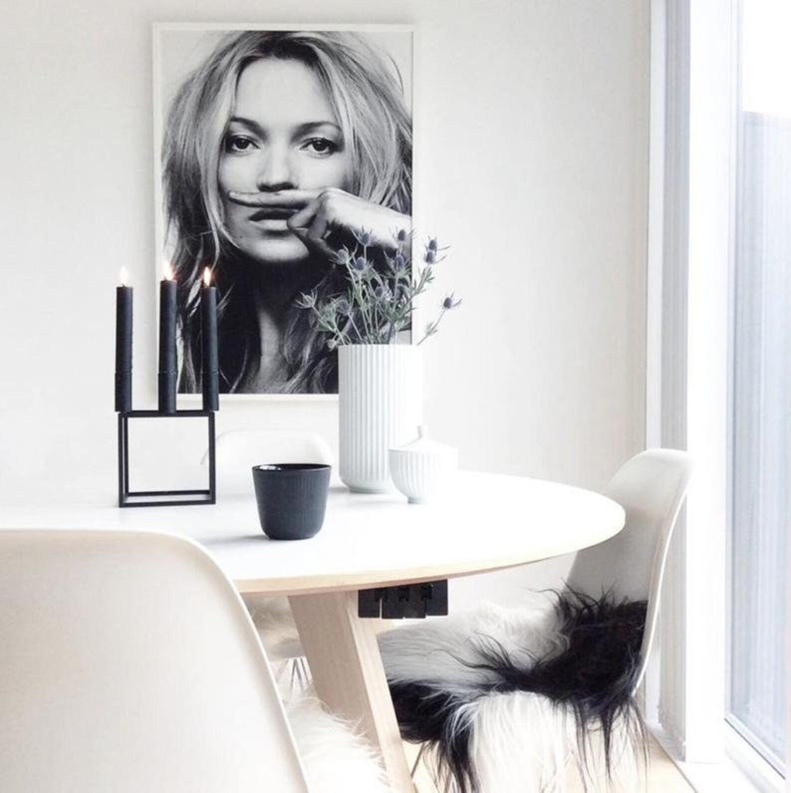 Kate Moss Moustache Art Print | Fashion Wall Decor - Etsy