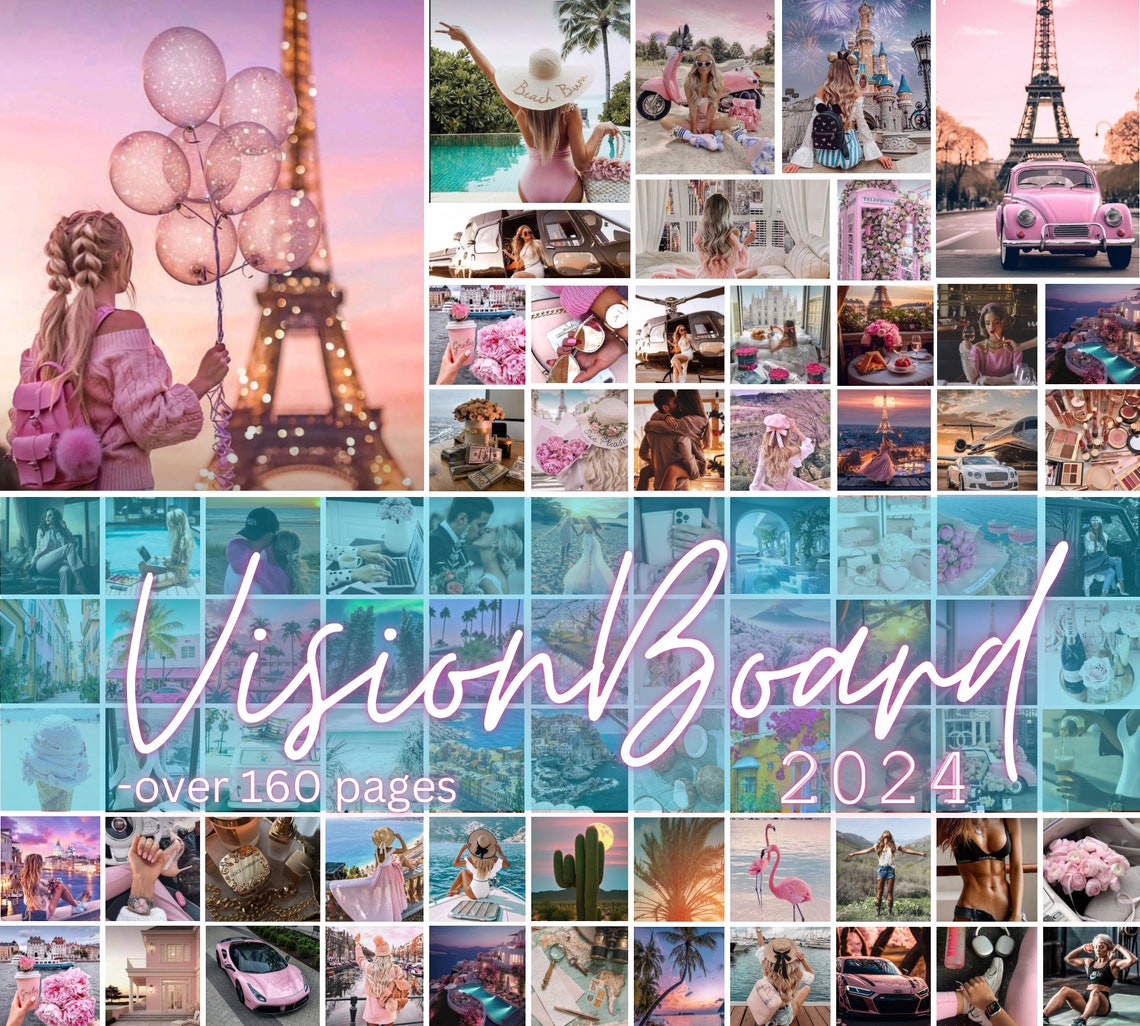 2024 Vision Board Kit Bundle, Manifesting, Motivational, Affirmations ...