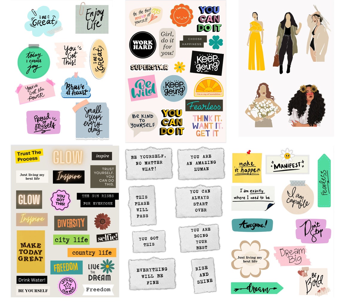 2024 Vision Board Kit Bundle, Manifesting, Motivational, Affirmations ...