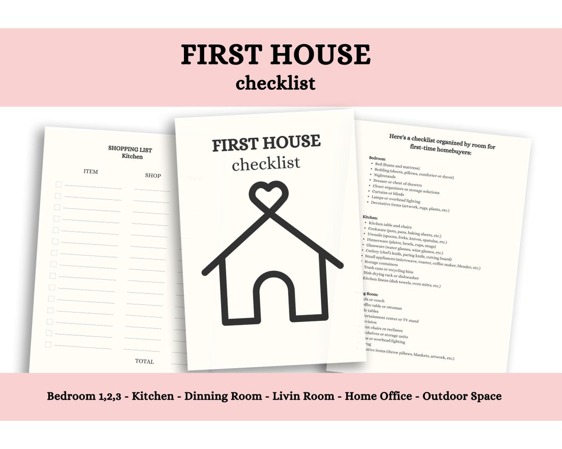 First House Checklist Printable, First House Apartment Checklist ...