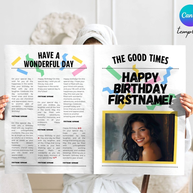 Birthday Newspaper - Etsy