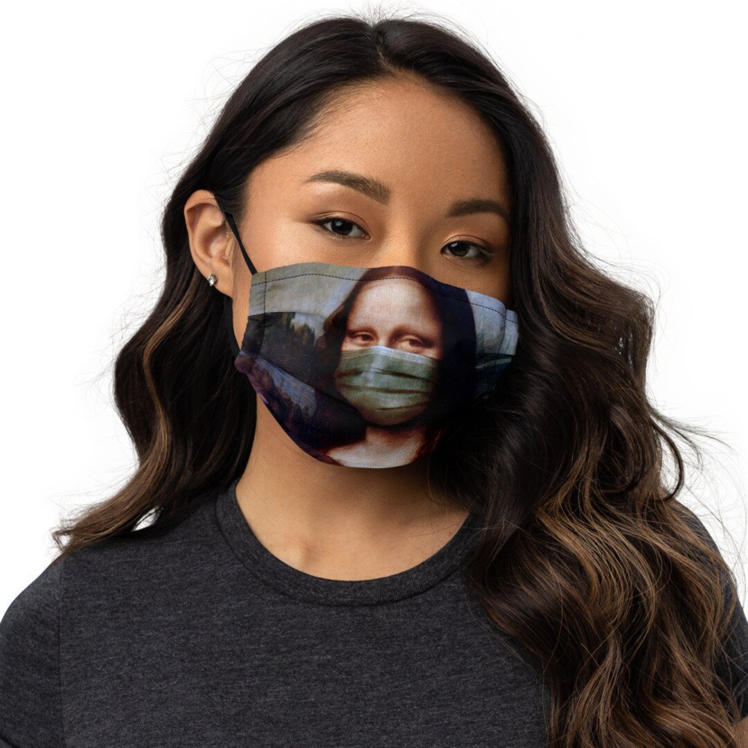 Socially Responsible Mona Lisa Premium Face Mask - Etsy