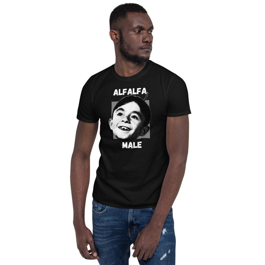 Alfalfa Macho \ Alpha Male Parodia \ Funny Retro T-Shirt Short-Sleeve ...
