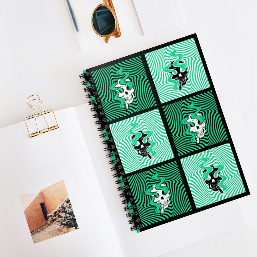 Highdeas high Ideas Smoking Skulls Spiral Notebook Ruled Line - Etsy