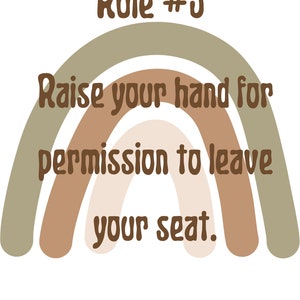 Whole Brain Teaching Boho Rainbow Class Rules - Etsy