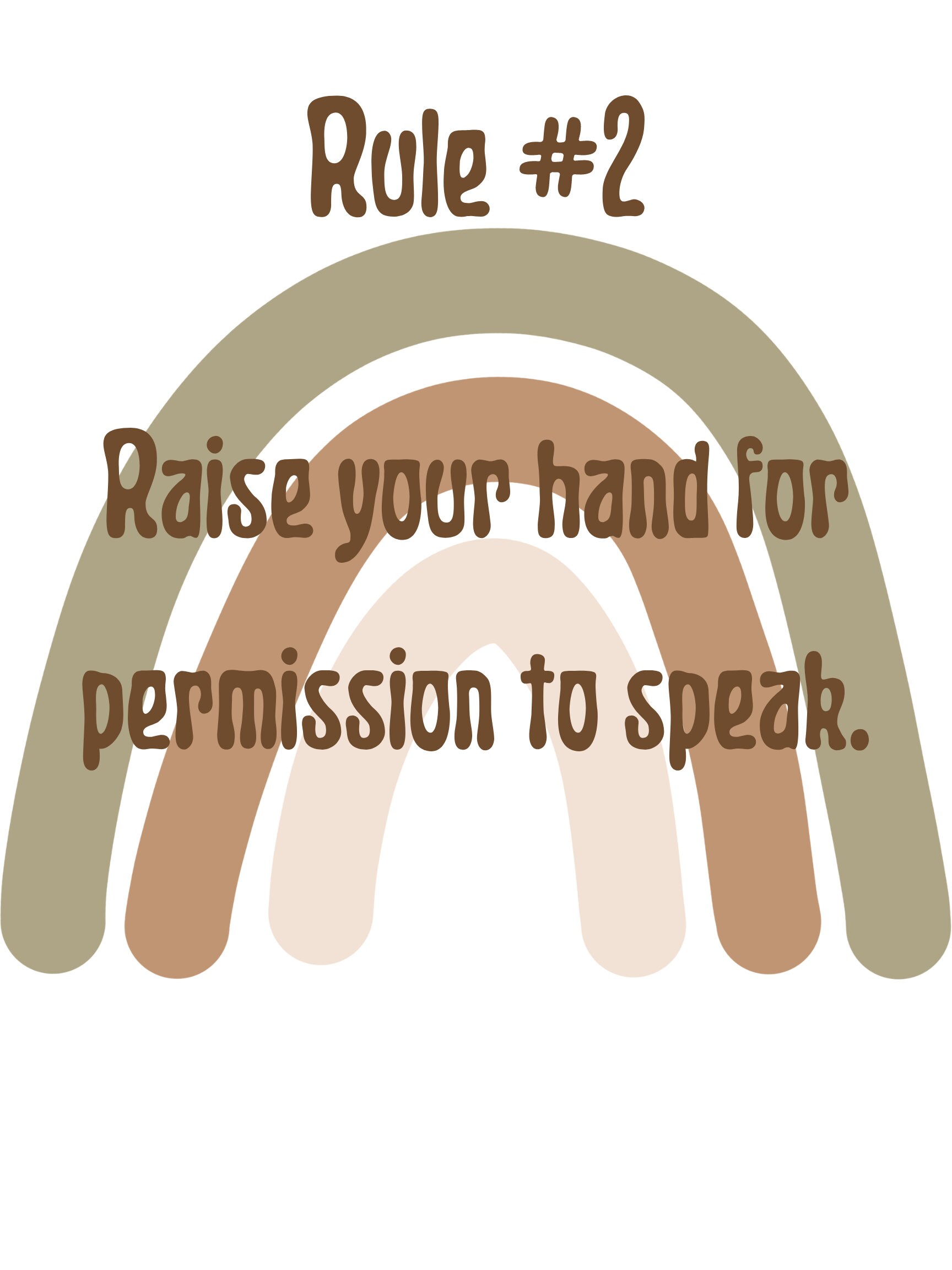 Whole Brain Teaching Boho Rainbow Class Rules - Etsy