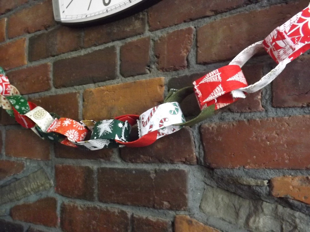 Christmas Fabric 'paper' Chain Decoration 2m Length - Etsy