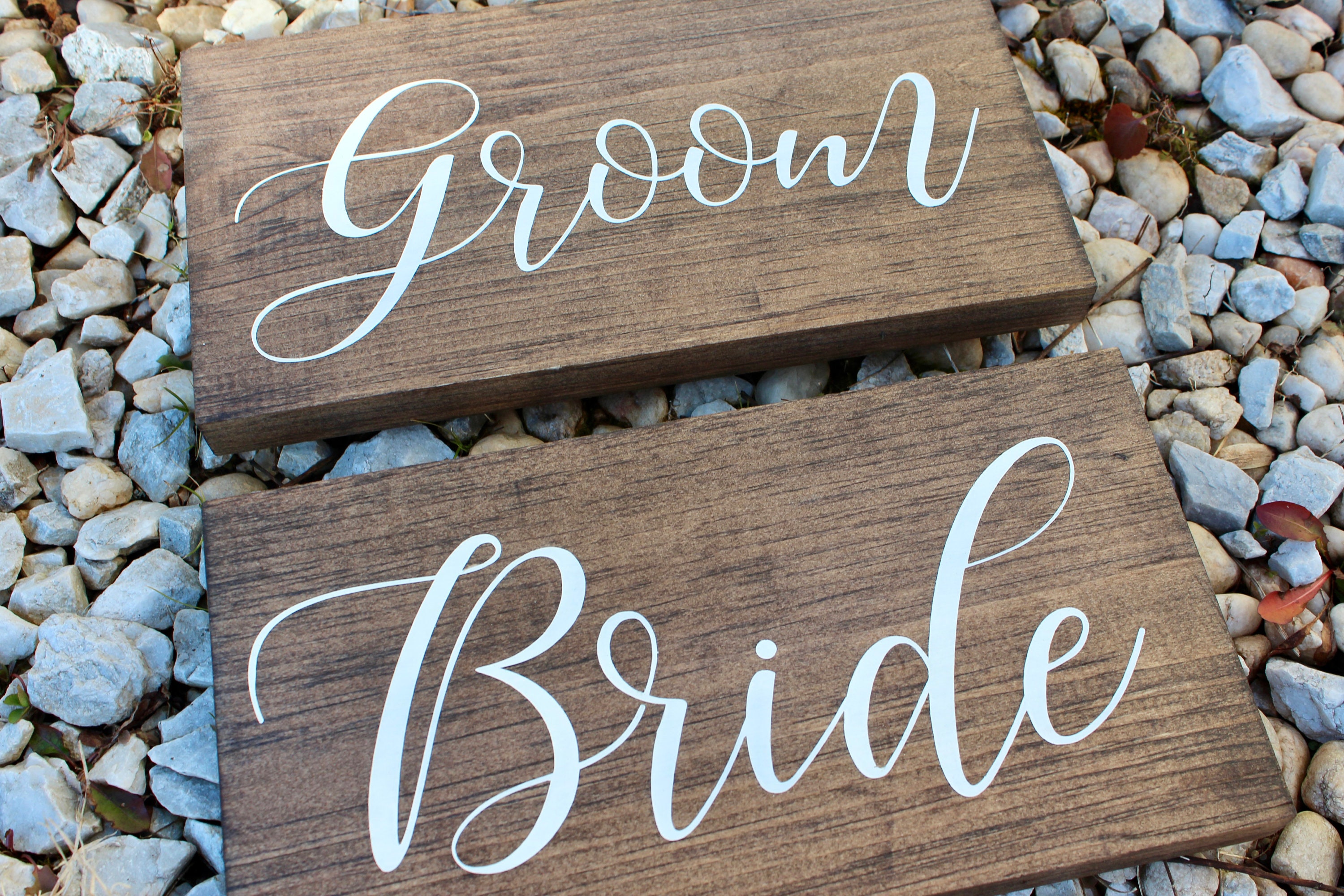 Bride and Groom Wooden Chair Signs Wooden Wedding Sign - Etsy