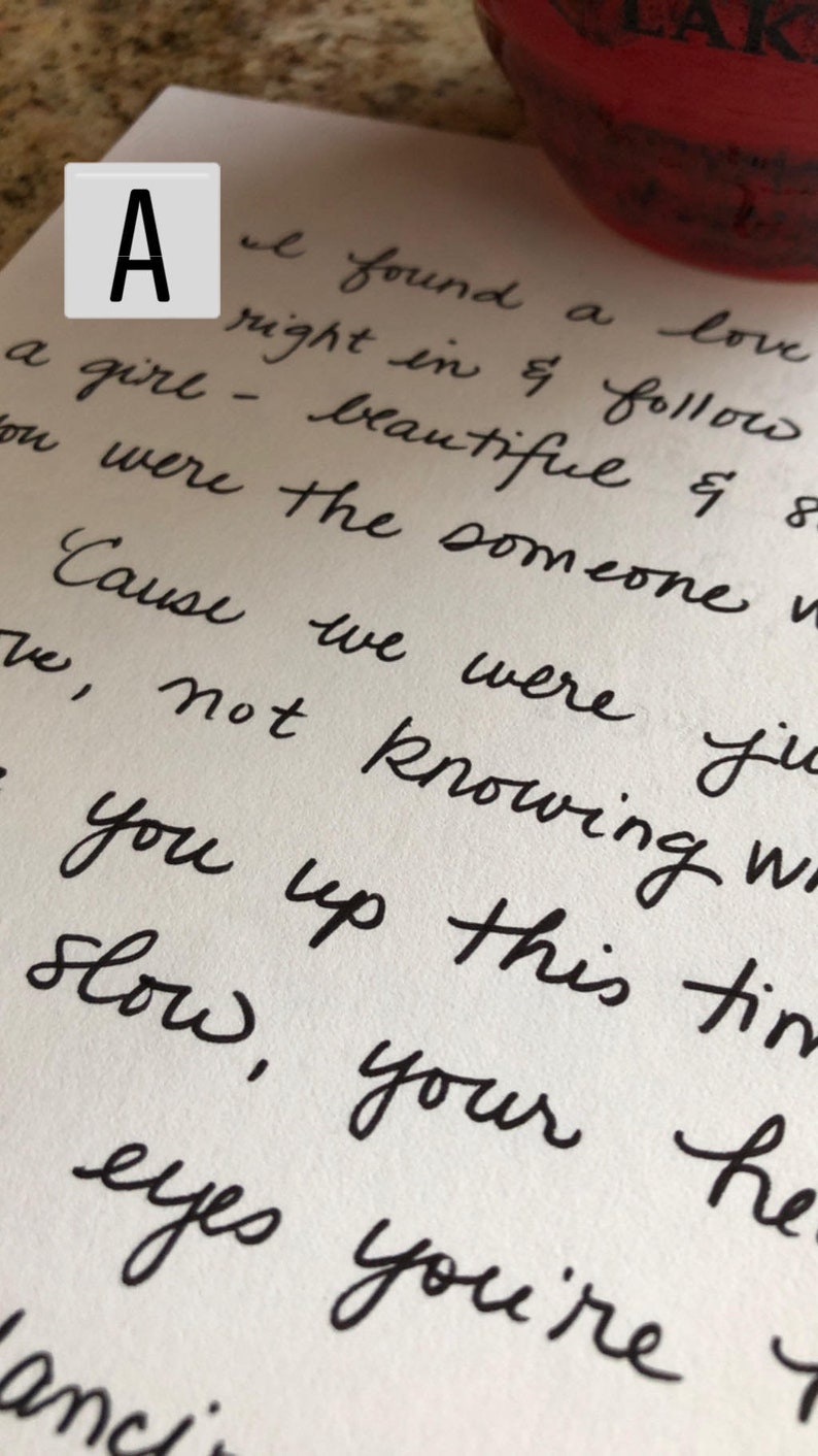 Gift for Him, Gift for Her, Handwritten Letter, Handwritten Love Letter ...