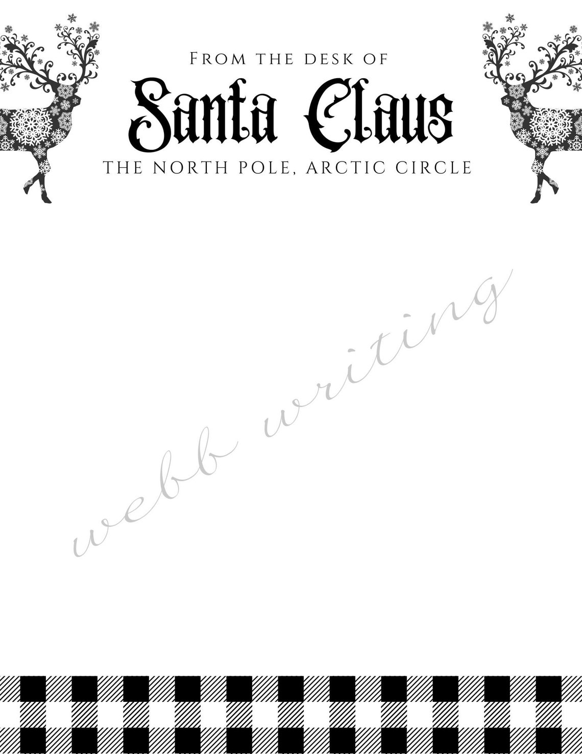 Santa Letter Printable, Digital Download, Letter From Santa Claus ...