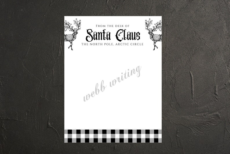 Santa Letter Printable, Digital Download, Letter From Santa Claus ...