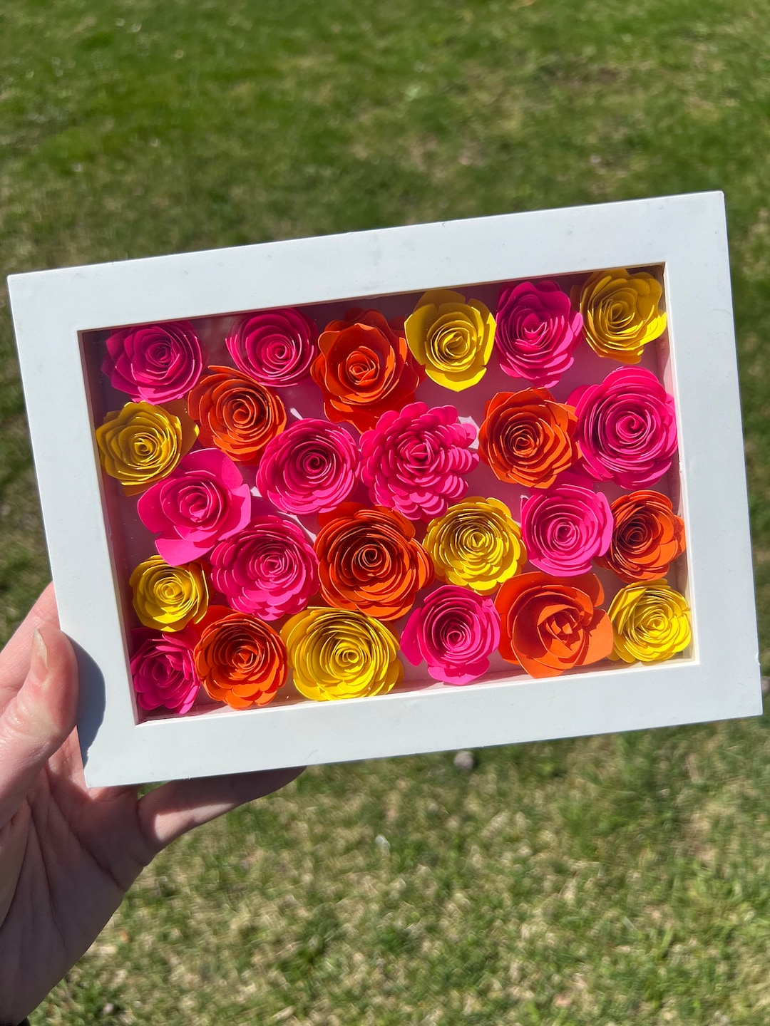 Custom Flower Shadow Box, Floral Shadow Box, Mom Shadow Box, Mother’s ...