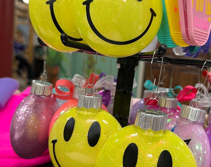 Smiley Face Christmas Ornament | Trendy Christmas Ornament - Etsy