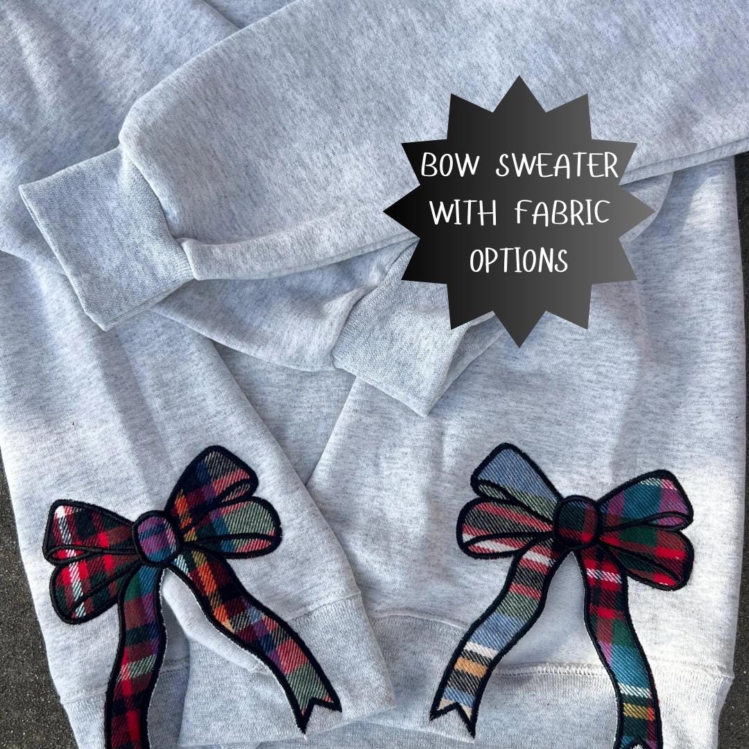 Bow Sweatshirt, Viral Side Bow Sweater, Glitter Bow, Gift for Her ...