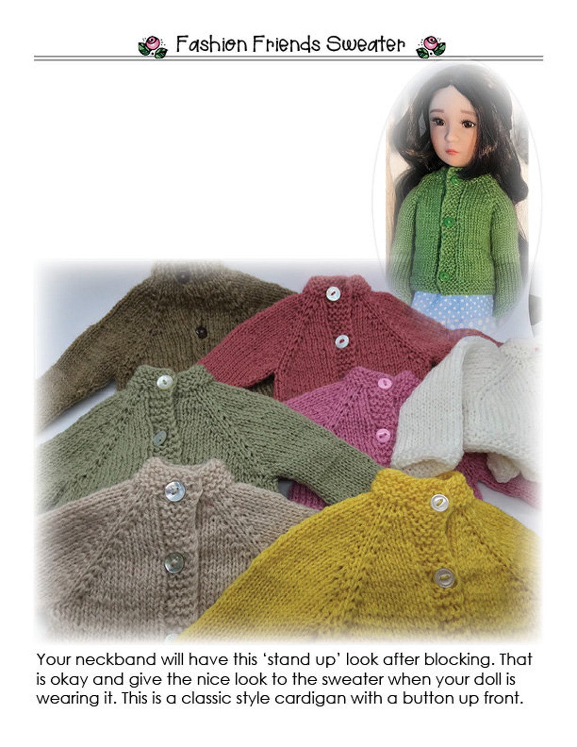 Ruby Red Fashion Friends Knitted Sweater Pattern - Etsy