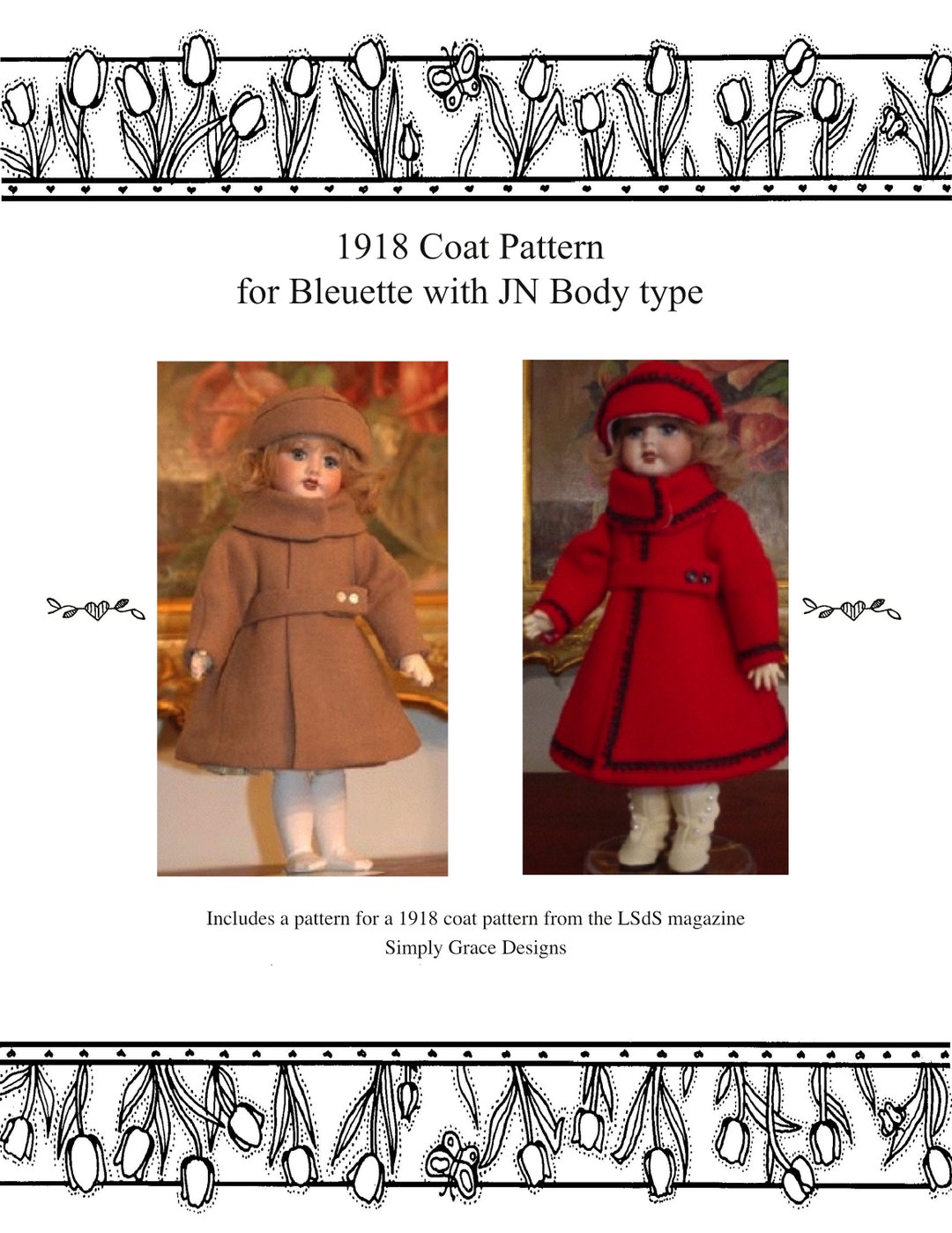 Bleuette - Coat and Hat Pattern - Etsy
