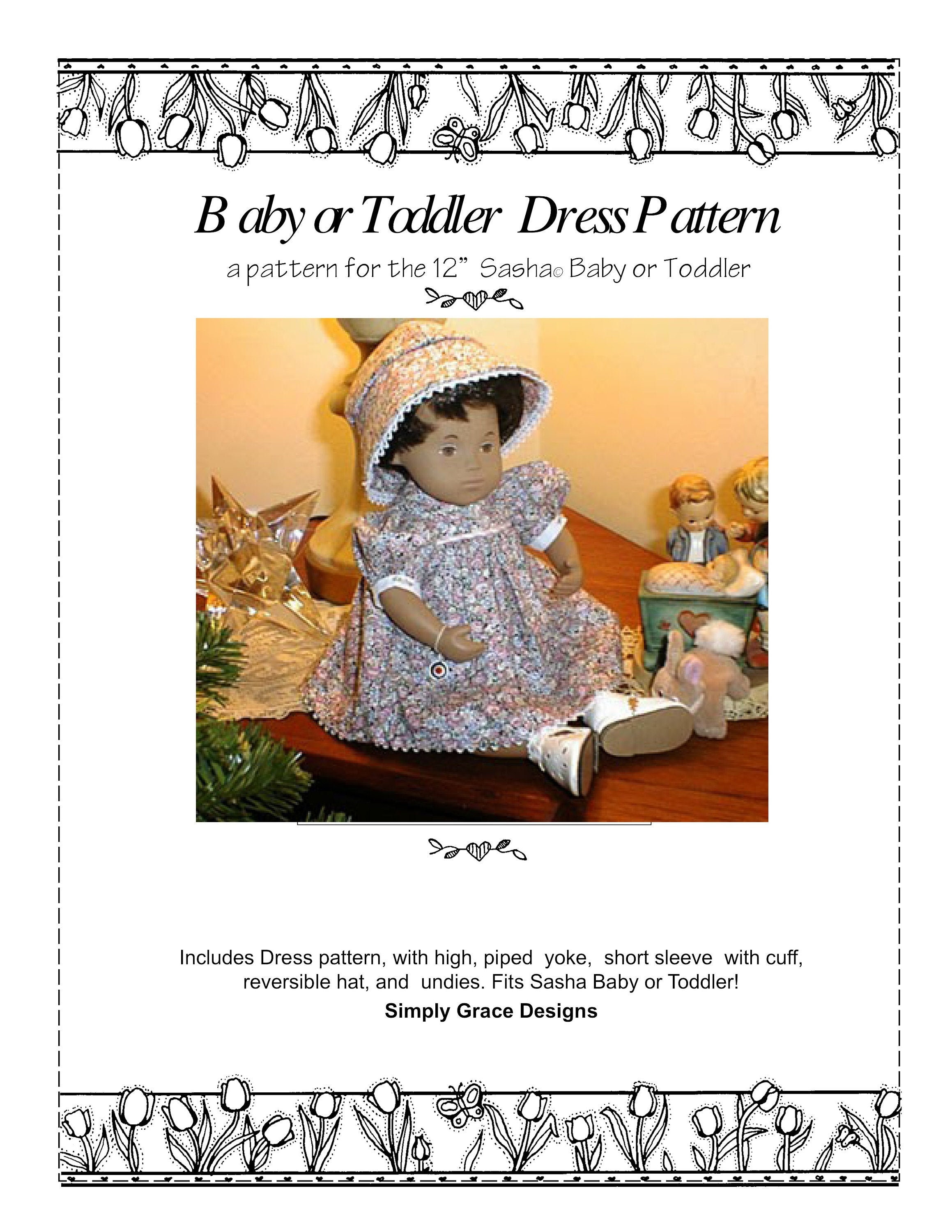 Baby Sasha Sweet Baby and Toddler Dress With Hat | Etsy