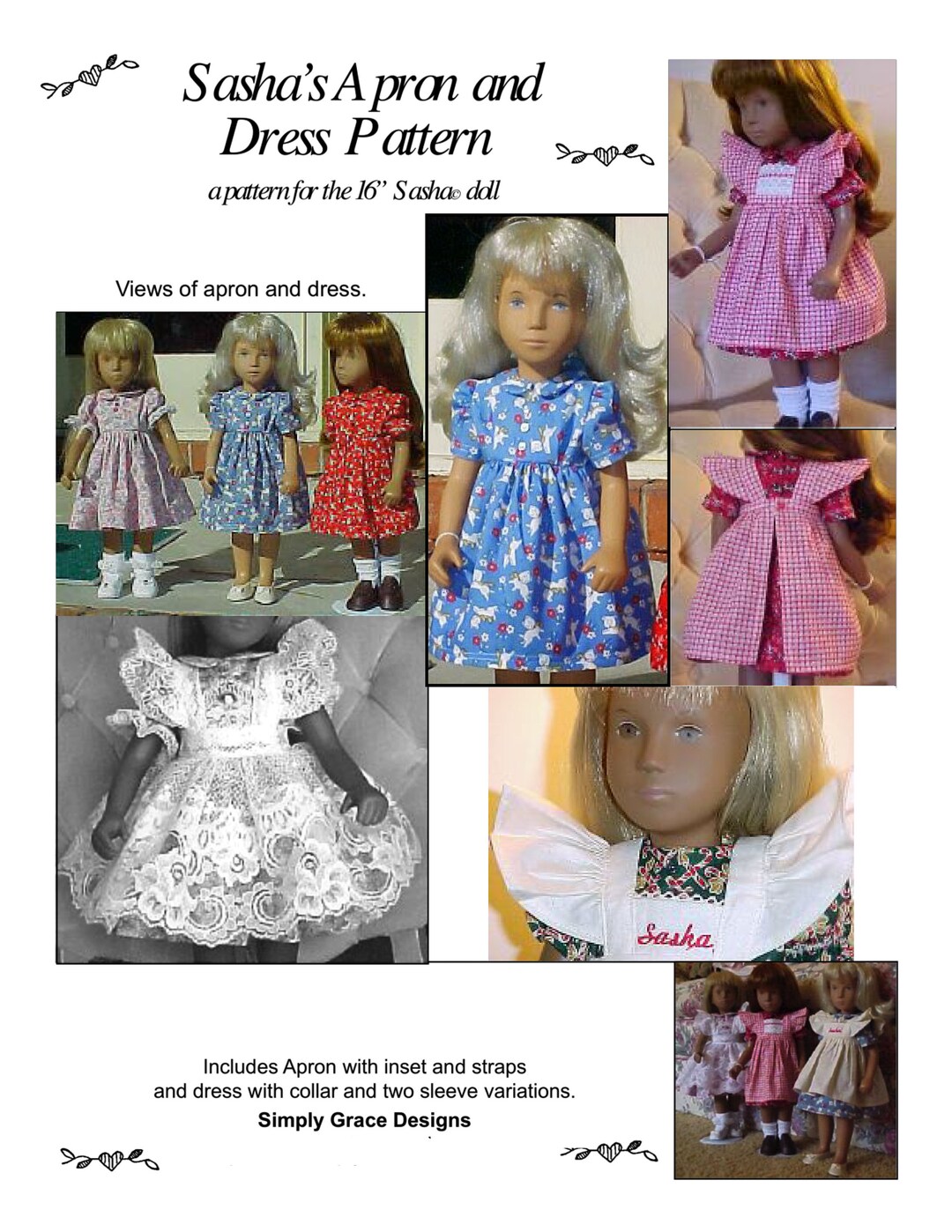 Sasha - Apron and School Dress Pattern - Etsy