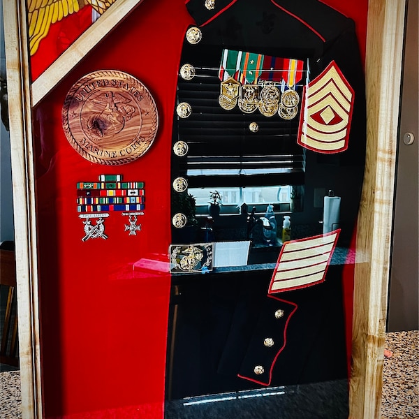 Military Uniform Shadow Box - Etsy