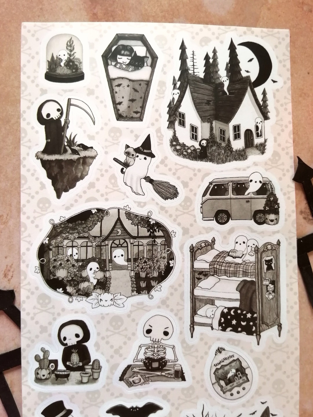 Spooky Sticker Sheet - Etsy