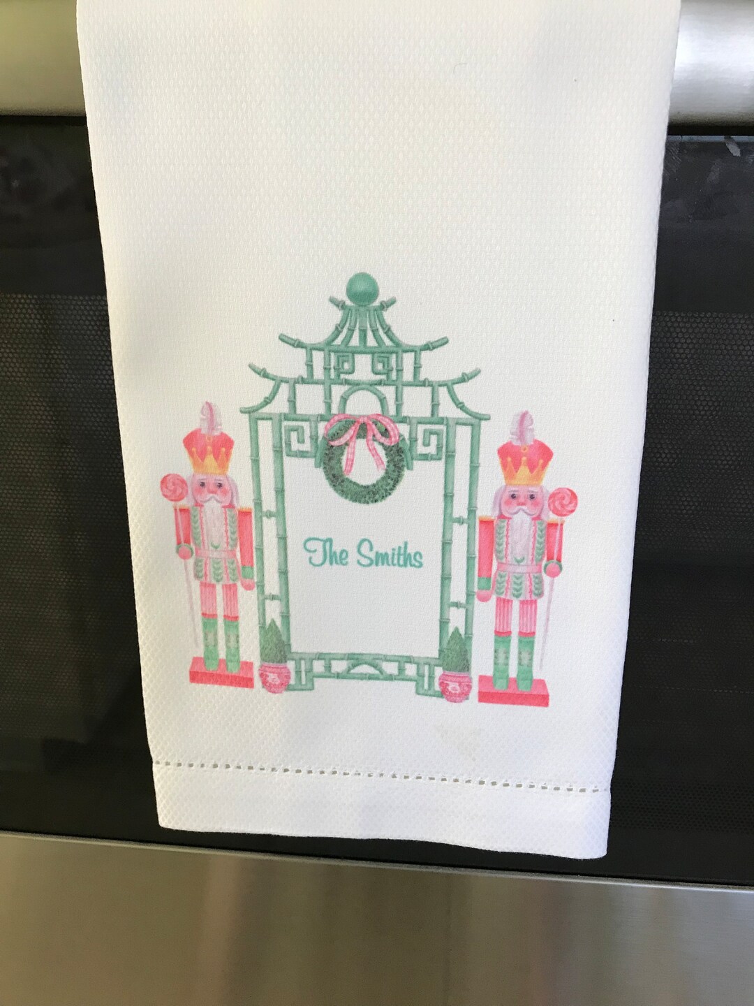 Towel, Huck Cotton, Sublimated Design, Chinoiserie, Personalized - Etsy