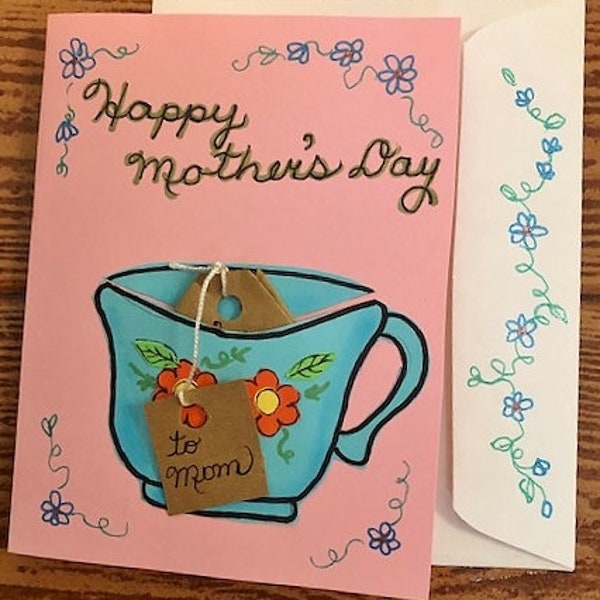 Cup of Tea Mum Card - Etsy