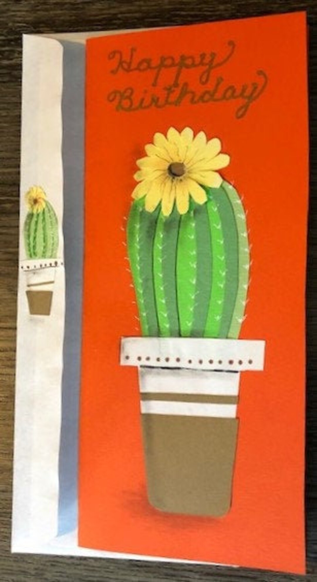 Cactus Flower Birthday Card by Cherie - Etsy