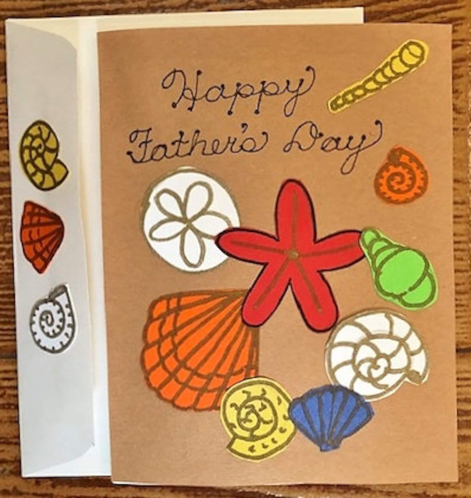 Seashells Father's Day Card by Cherie - Etsy