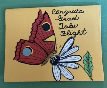 Butterfly Pop-up Graduation Card by Cherie - Etsy