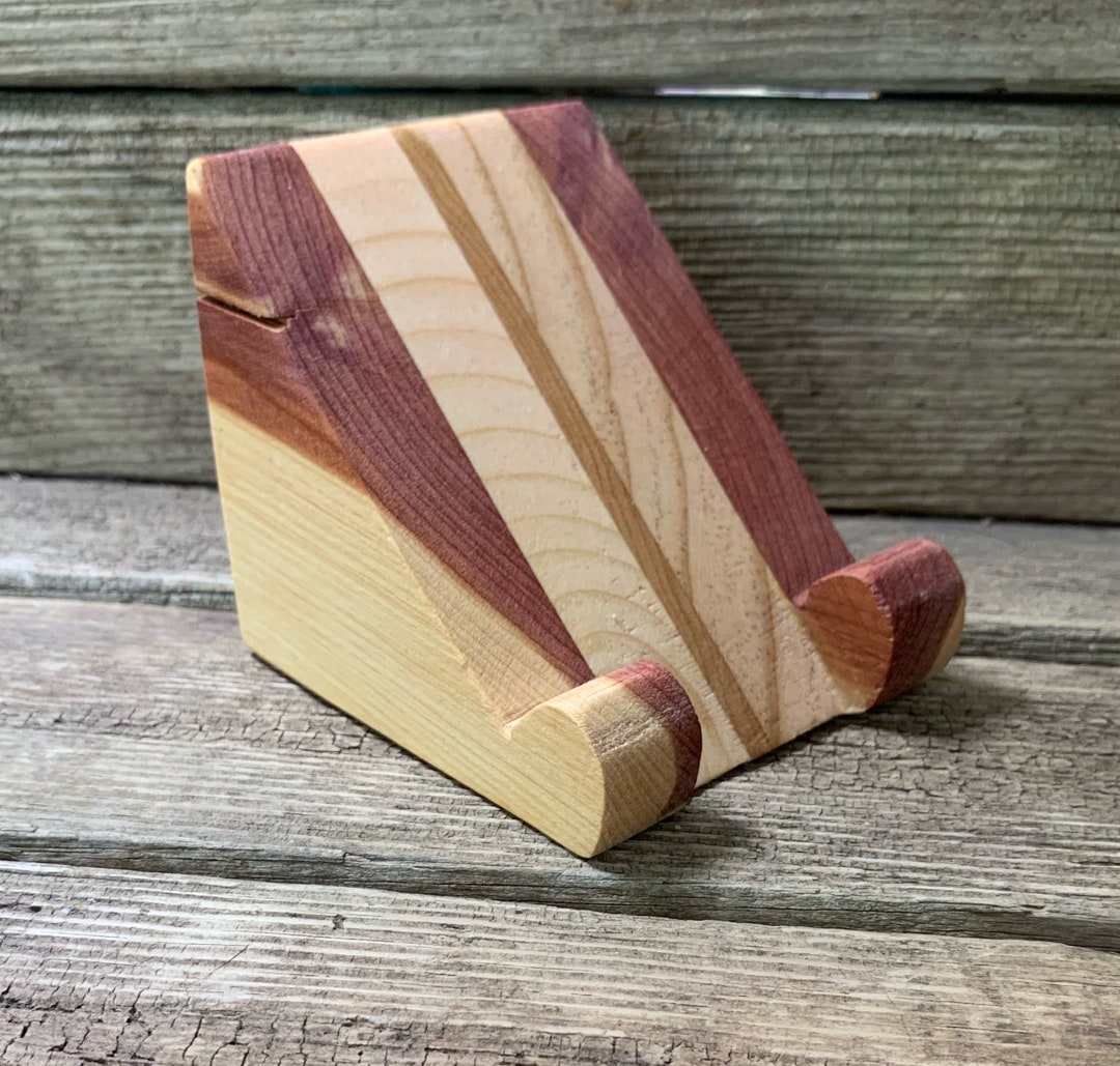 Wooden Phone Stand / Wooden Phone Holder / Wood Phone Stand / Cell ...
